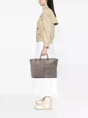 Bottega Veneta 2008 Calfskin Intrecciato Handle Tote Bag - Brown