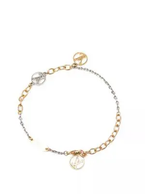 LOUIS VUITTON 2015 Plated And Silver Plated Logomania Bracelet Costume Bracelet - Gold