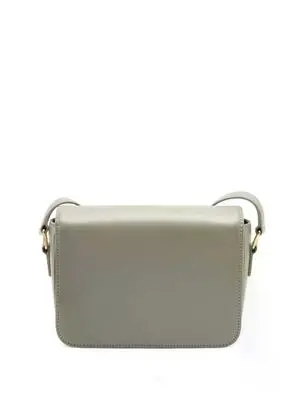 Celine Shiny Calfskin Triomphe Crossbody Bag - Grey