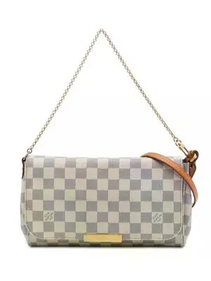 LOUIS VUITTON 2014 Damier Azur Favorite Mm Satchel - White