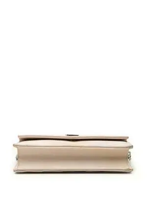Saint Laurent Quilted Chevron Cassandre Envelope Chain Wallet Crossbody Bag - Brown