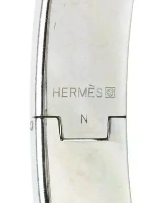 Hermès Enamel & Palladium-plated Clic H Bracelet