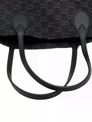 Gucci Large Gg Denim Ophidia Tote Bag