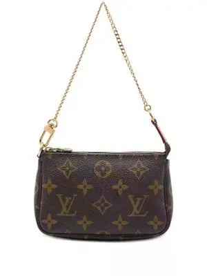 LOUIS VUITTON 2018 Monogram Mini Pochette Accessoires Handbag - Brown