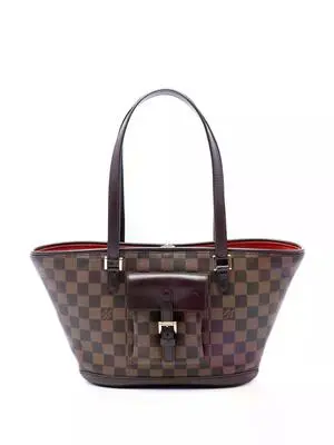 LOUIS VUITTON 2004 Damier Ebene Manosque Pm Shoulder Bag - Brown