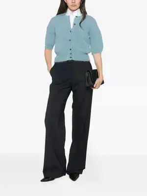 BERWICH Patrizia Pressed-crease Wool Trousers - Blue