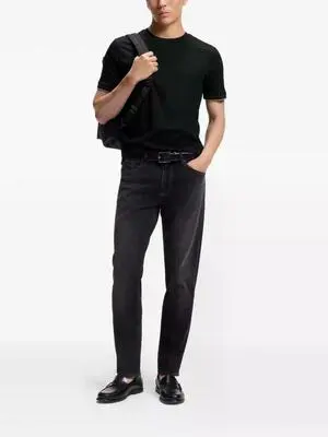 BOSS Slim-fit Contrast-trim T-shirt