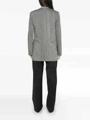 Alberta Ferretti Pinstriped Double-breasted Blazer