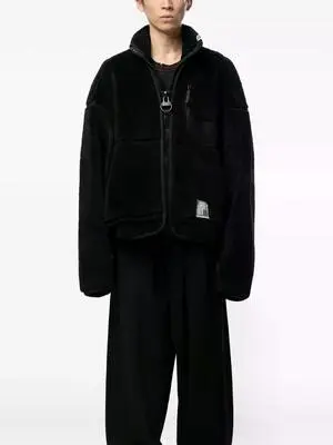 Mihara Yasuhiro Fleece Zip-up Jacket - Black