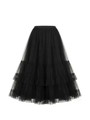 Valentino Garavani Layered-tulle Maxi Skirt - Black