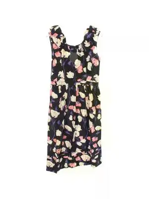 Prada 2010s Floral-print Frill Mini Dress