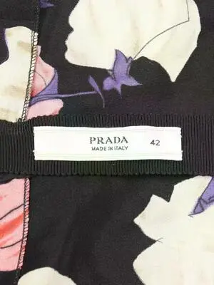 Prada 2010s Floral-print Frill Mini Dress