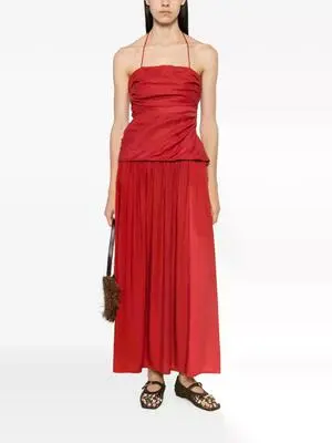 Faithfull The Brand Notte Ruched-bodice Maxi Dress