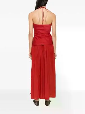 Faithfull The Brand Notte Ruched-bodice Maxi Dress