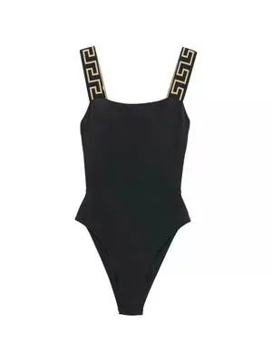 Versace Greca-strap Swimsuit - Black