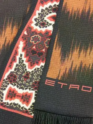 Etro Animal-print Scarf - Black