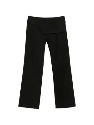 ST. AGNI Belt-detail Straight-leg Trousers - Black