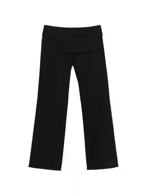 ST. AGNI Belt Detail Straight Leg Trousers - Black