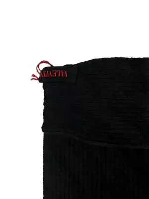 Valentino Garavani Ribbed-knit Logo-patch Socks