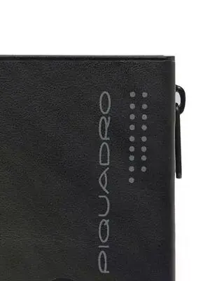 PIQUADRO Logo-print Leather Cardholder