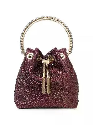 JIMMY CHOO Bon Bon Bucket Bag With Crystal Handle