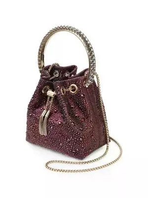 JIMMY CHOO Bon Bon Bucket Bag With Crystal Handle