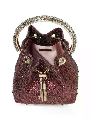 JIMMY CHOO Bon Bon Bucket Bag With Crystal Handle