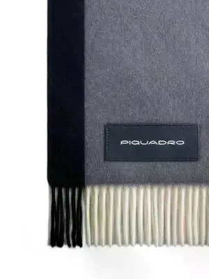 PIQUADRO Colour-block Fringed Scarf
