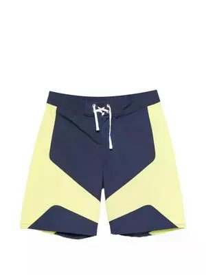 StÜssy Octane Board Panelled Drawstring Shorts - Blue