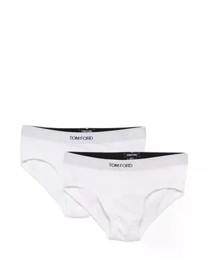 TOM FORD Logo-waistband Briefs - White