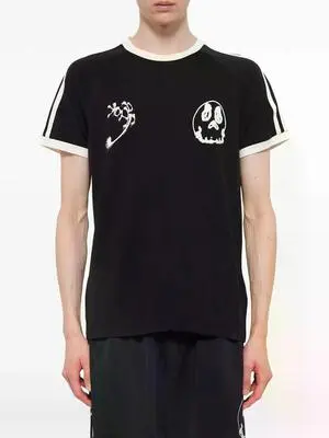 Y3 Skull-print 3-stripes T-shirt