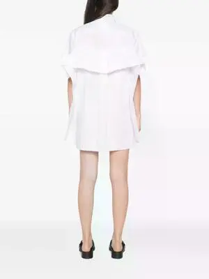 Sacai Ruffled-detail Short-sleeve Mini Dress