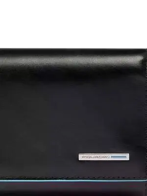 PIQUADRO Logo-plaque Leather Wallet - Black