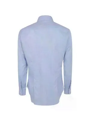 BARBA NAPOLI Herringbone-weave Long-sleeve Shirt