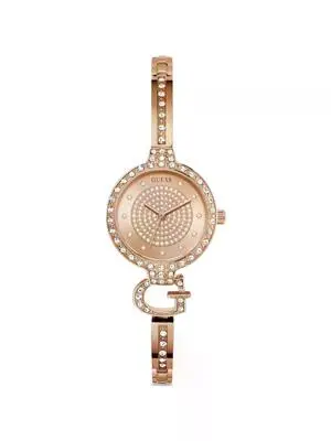 Guess Ladies Giselle Crystal-embellished 28mm Watch - Pink