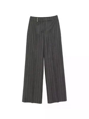 Peserico Pinstripe-pattern Palazzo Pants - Grey