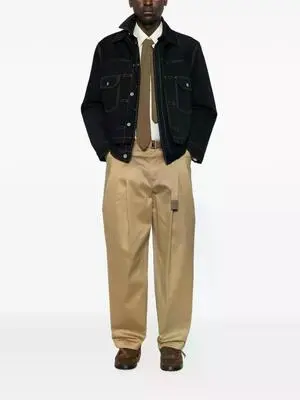 Sacai Layered-design Denim Jacket - Blue
