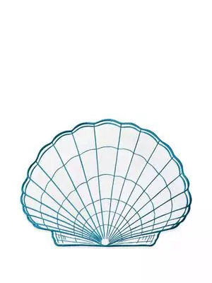DYVOSHYV Seashells Embroidered Table Linen Set