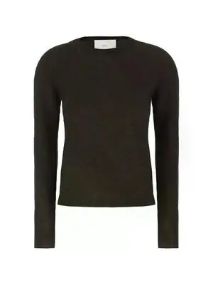 VANISE Crew-neck Long-sleeve Sweater - Brown