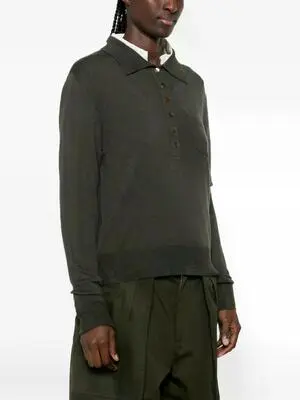19.61 MILANO Button-fastening Chest-pocket Polo Top