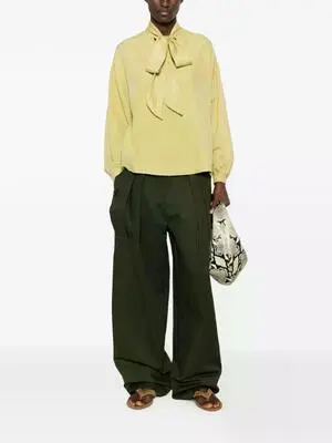 19.61 MILANO Pussy-bow Long Sleeve Blouse