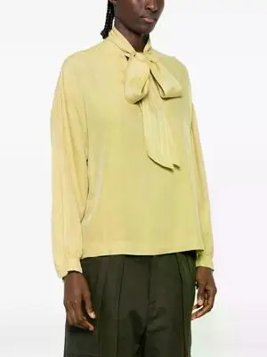 19.61 MILANO Pussy-bow Long Sleeve Blouse