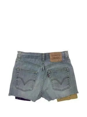HTC LOS ANGELES Distressed Bandana-insert Shorts