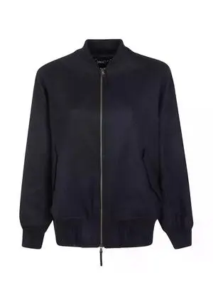 DRHOPE Herringbone-weave Bomber Jacket - Black