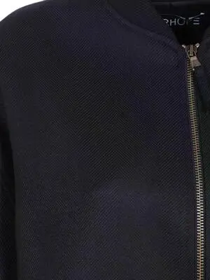 DRHOPE Herringbone-weave Bomber Jacket