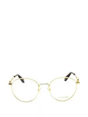 Roberto Cavalli Round Frame Logo Plaque Eyeglasses