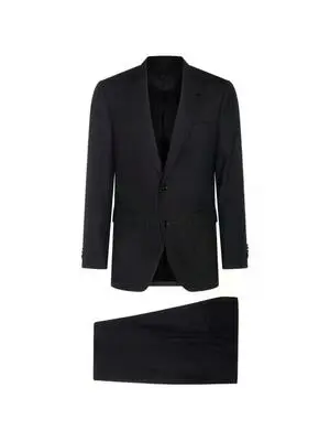 LARDINI Pinstriped Wool Suit - Blue