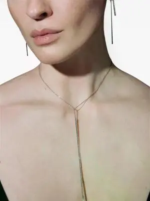 SOLO FOR DIAMONDS Diamond-embellished Drop Necklace - Silver