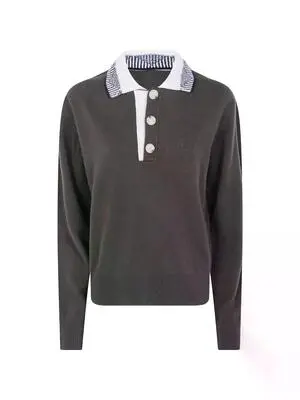 N°21 Wool Polo Sweater - Grey