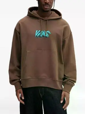 VANS Logo-print Drawstring Hoodie - Brown